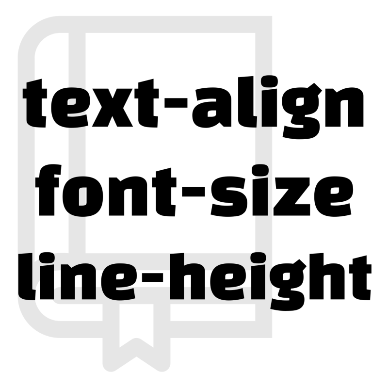 속성 text-align, font-size, line-height